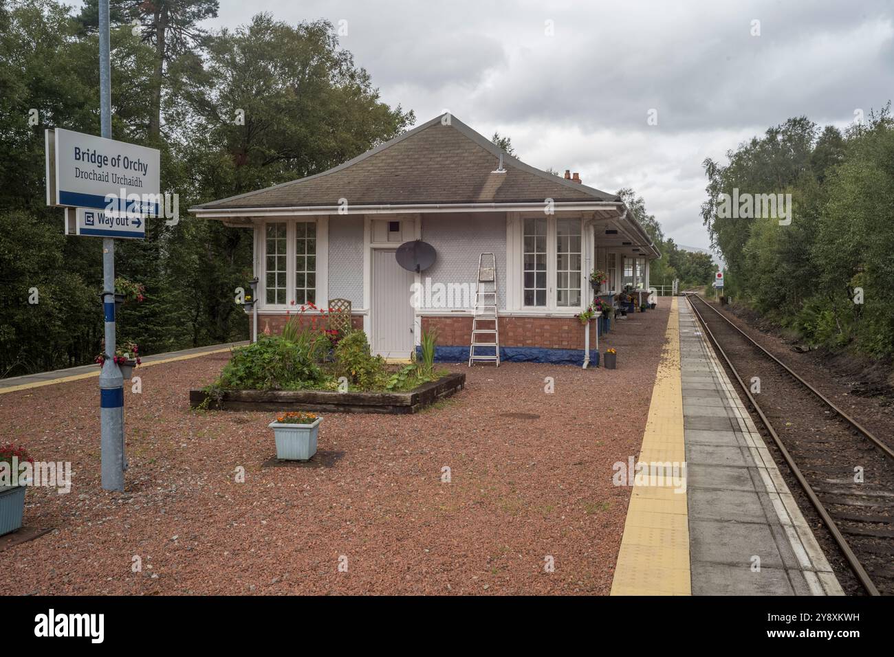 Bridge of Orchy train station, on the West Highland Way, Scotland Stock ...