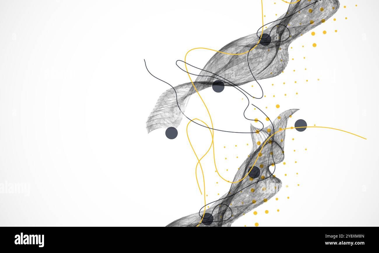 Abstract art background. Modern science or technology art elements. Surface illustration. Hand ...