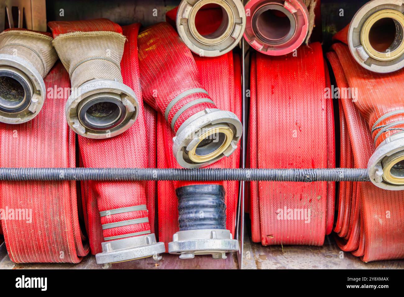 Fire hose reel hi-res stock photography and images - Alamy