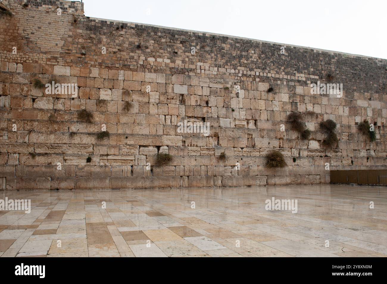 Panoramic view of the Western Wall in the Old City of Jerusalem, in a ...