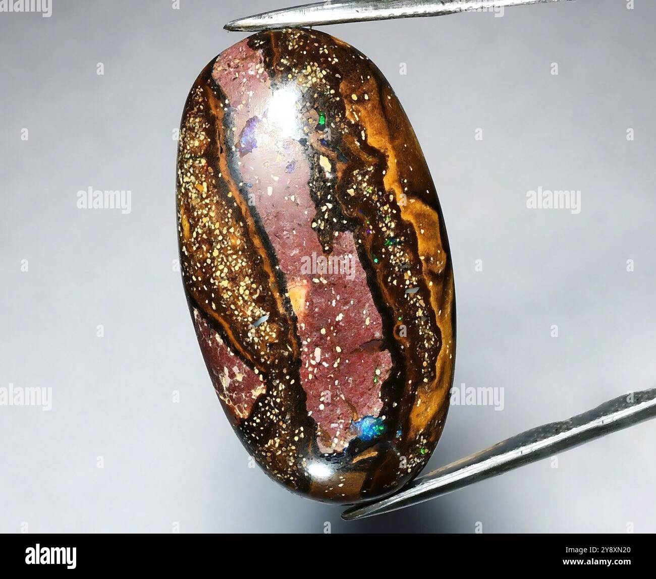 Captivating Natural Jasper Stone with Iridescent Veins and Golden ...