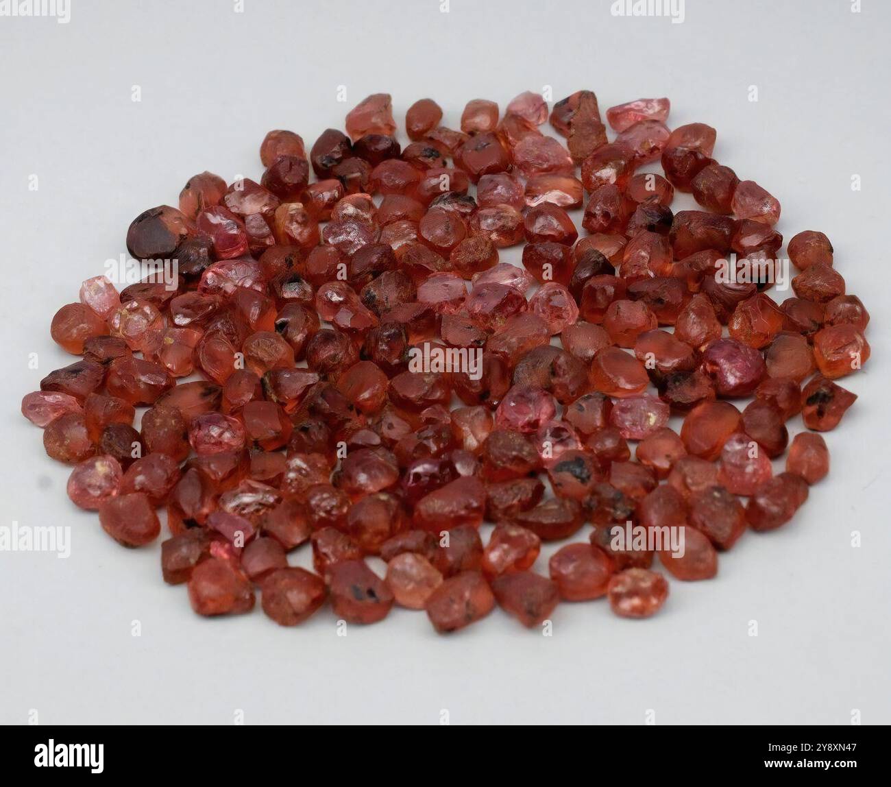 A Vibrant Collection of Glimmering Red Garnet Crystals Artfully ...
