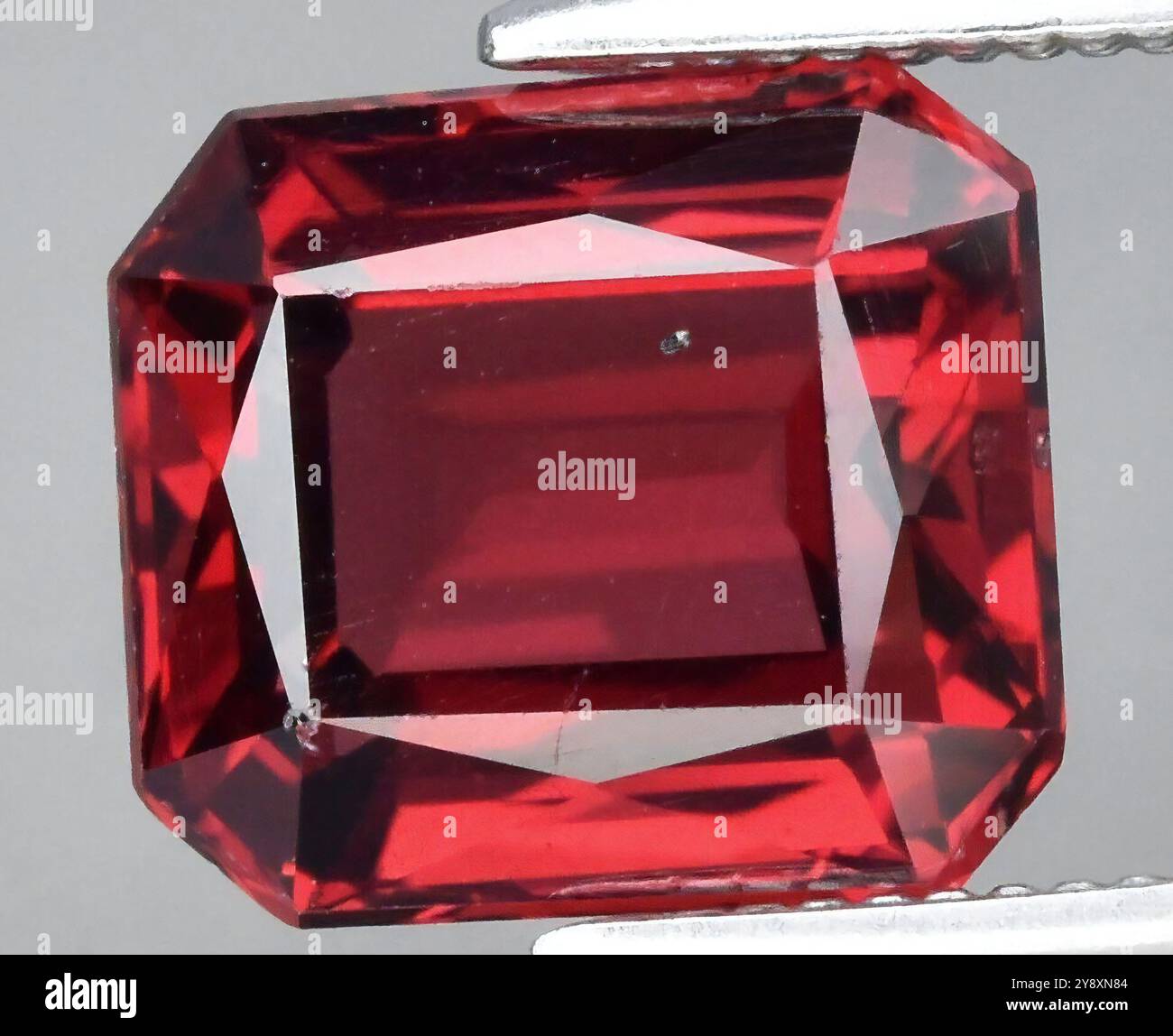 Radiant Deep Red Ruby Gemstone with Precise Cut and Luster Stock Photo ...