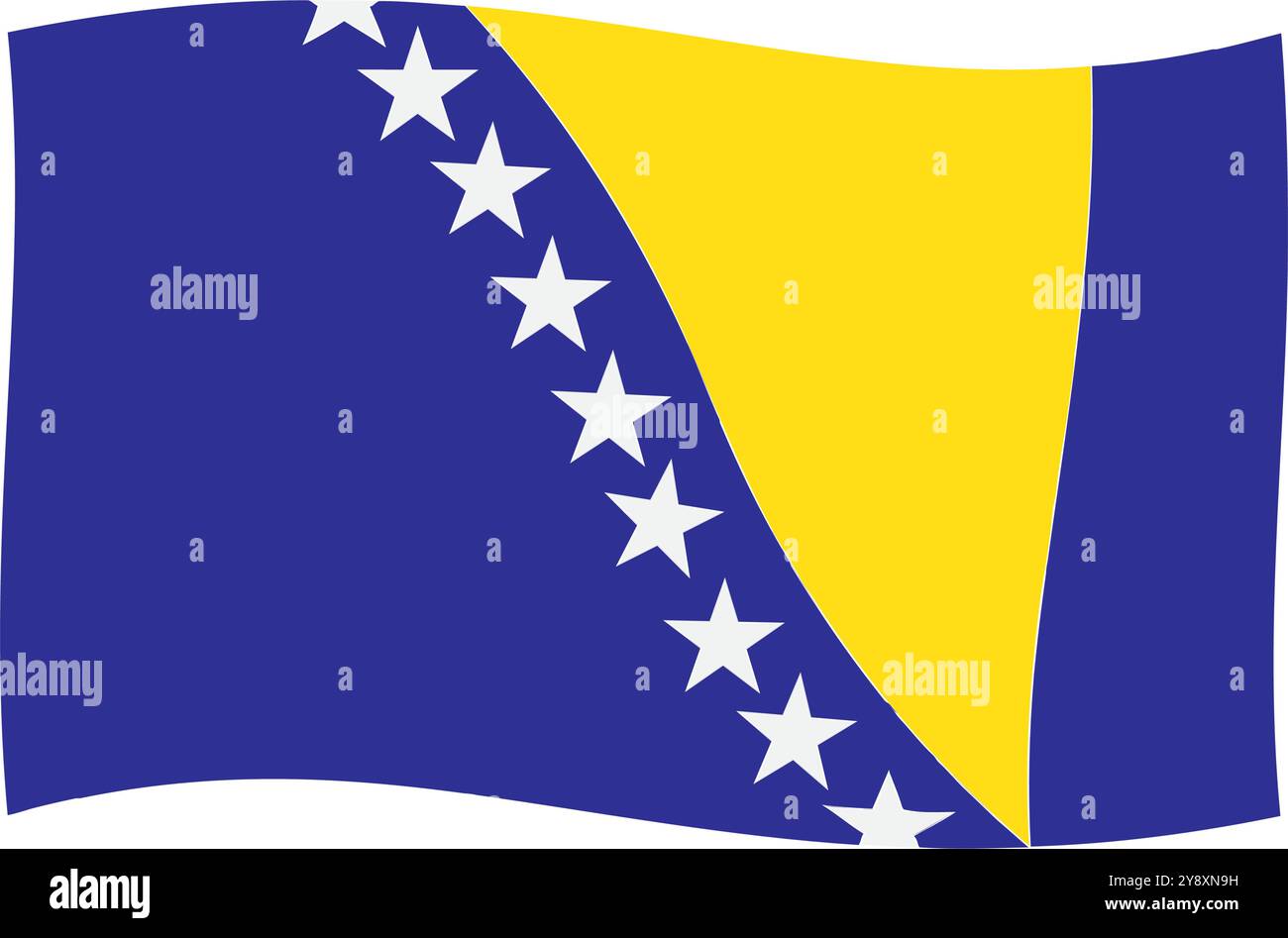 Bosnia and Herzegovina country flag vector illustration symbol design ...