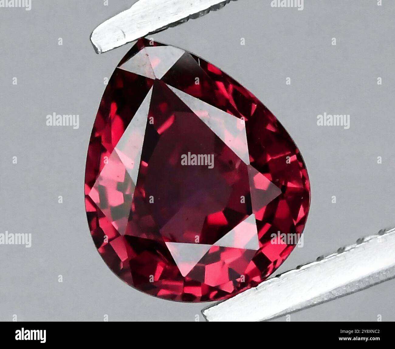 Exquisite Pear-Shaped Ruby Gemstone Captured in Detail Stock Photo - Alamy