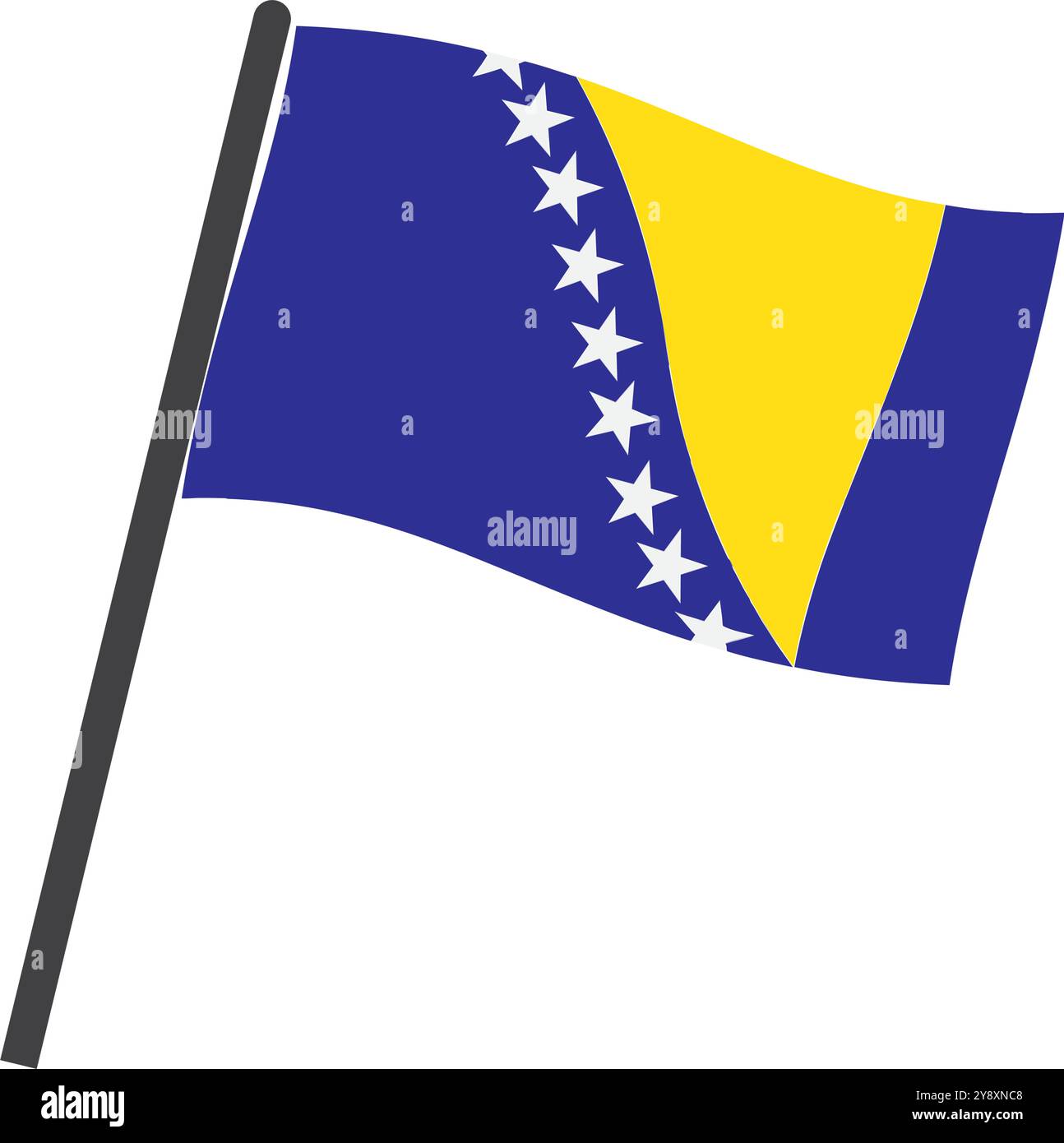 Bosnia and Herzegovina country flag vector illustration symbol design ...
