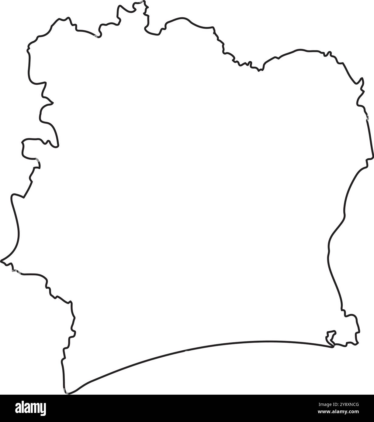 Ivory Coast region map vector illustration design Stock Vector Image ...