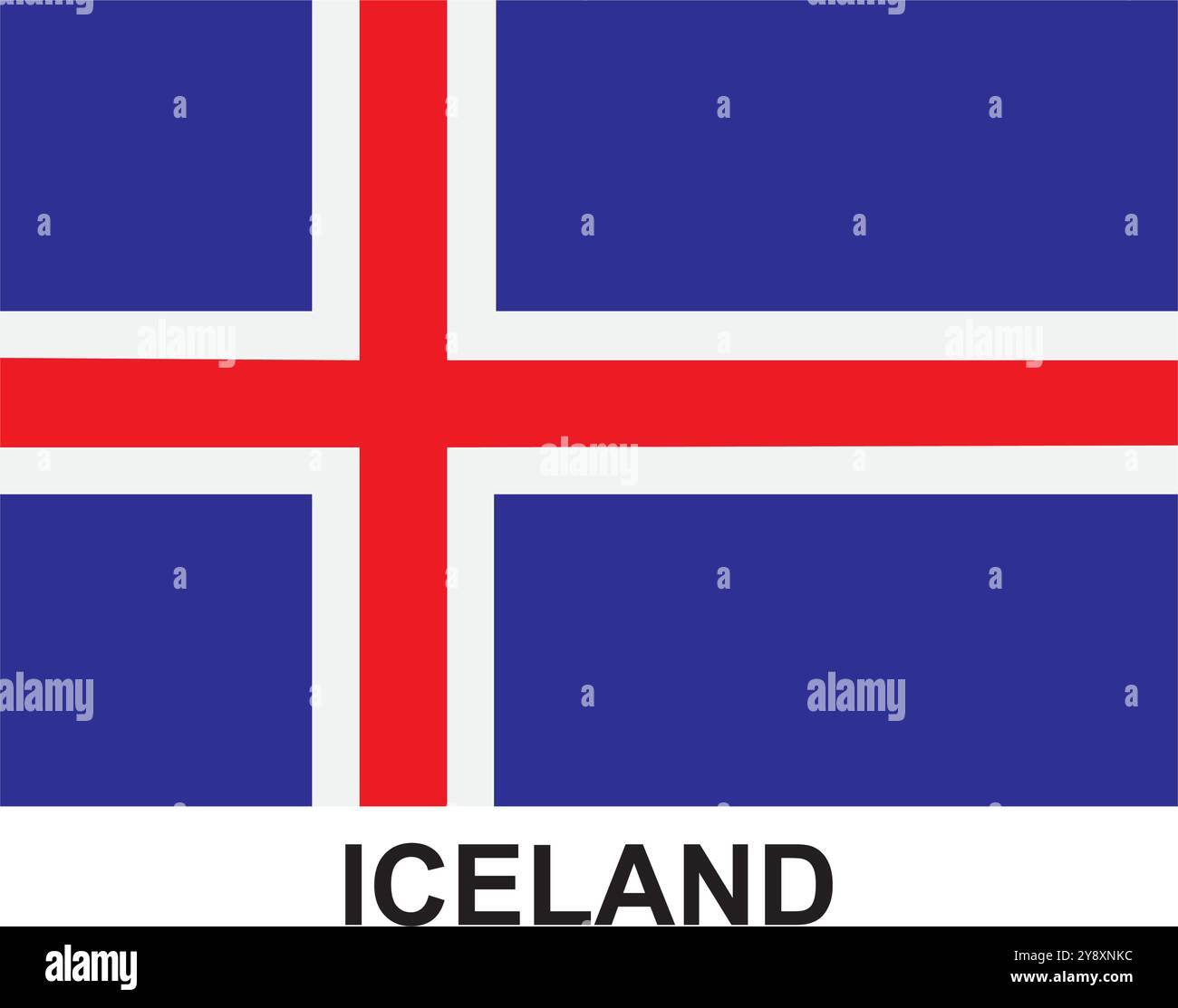 Iceland country flag vector illustration design Stock Vector Image ...