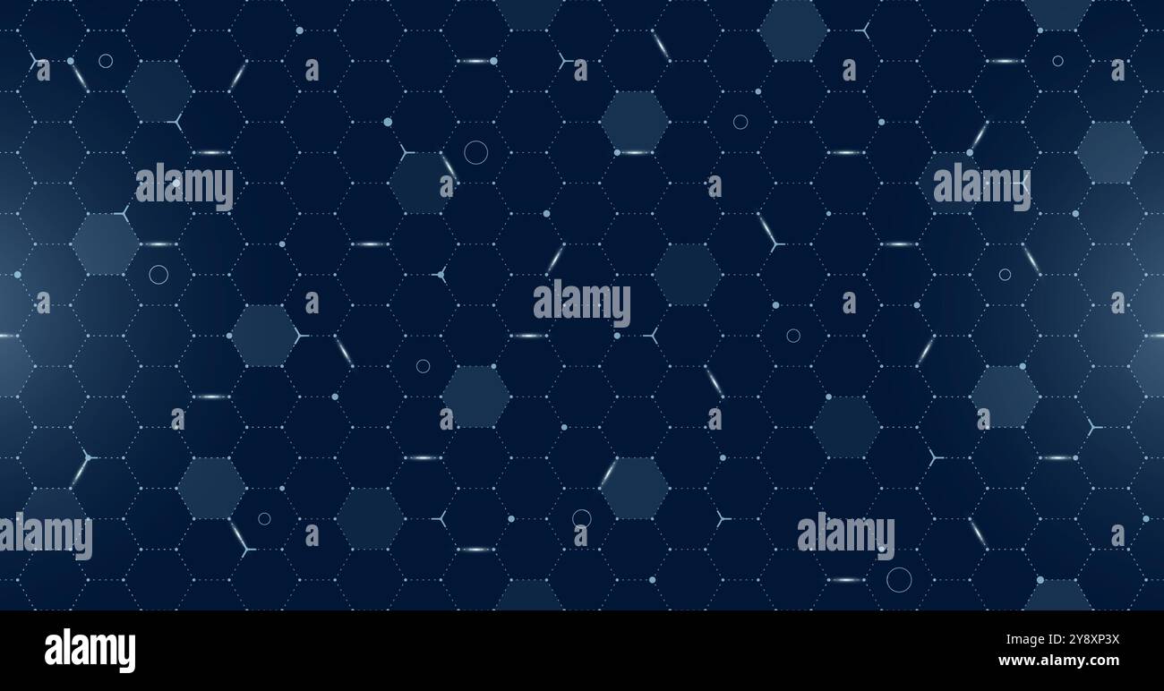 VR HUD futuristic user interface hexagons grid. Digital UI screen ...