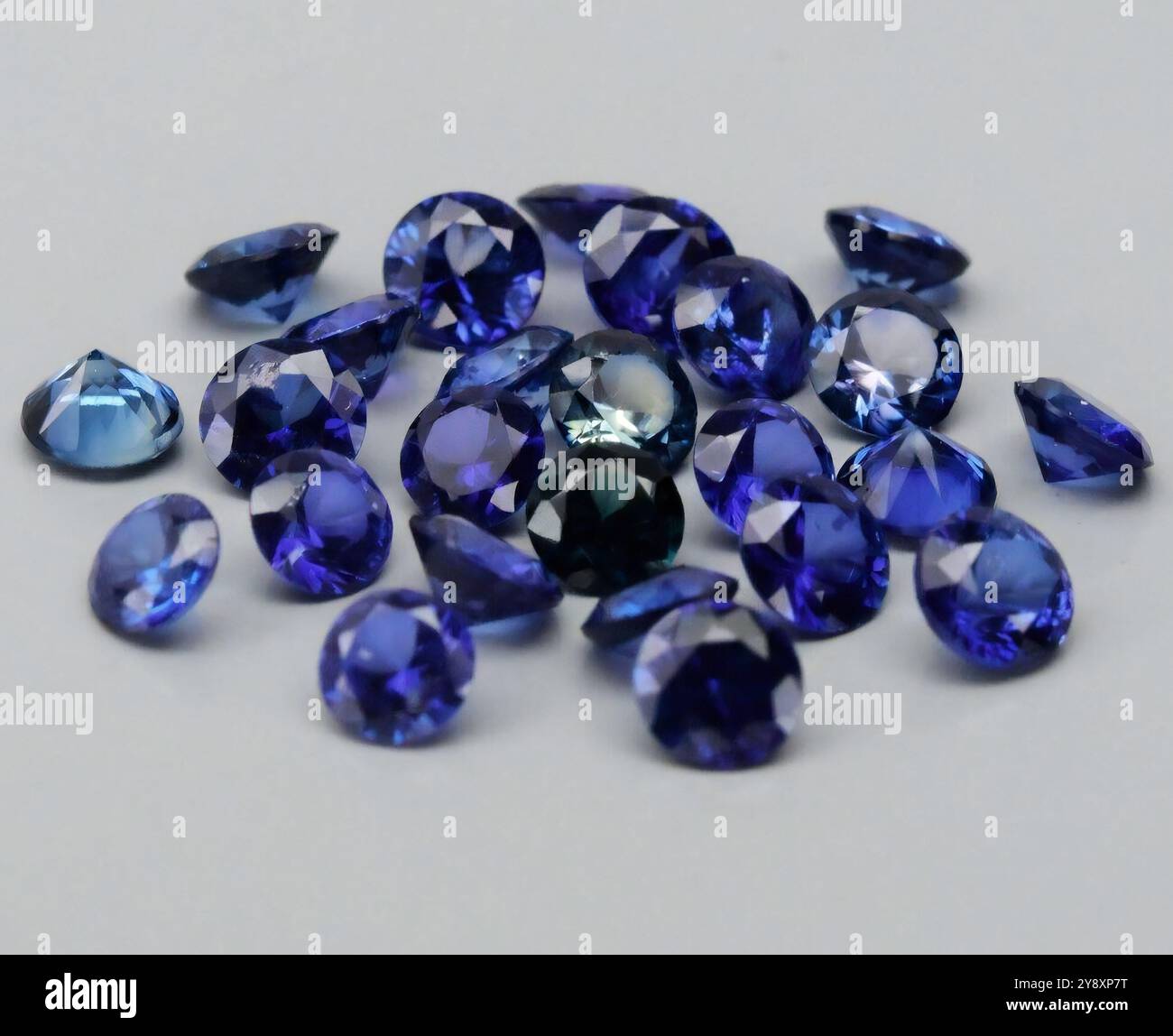 A Stunning Display of Iridescent Bluish-Purple Gemstones Artfully ...