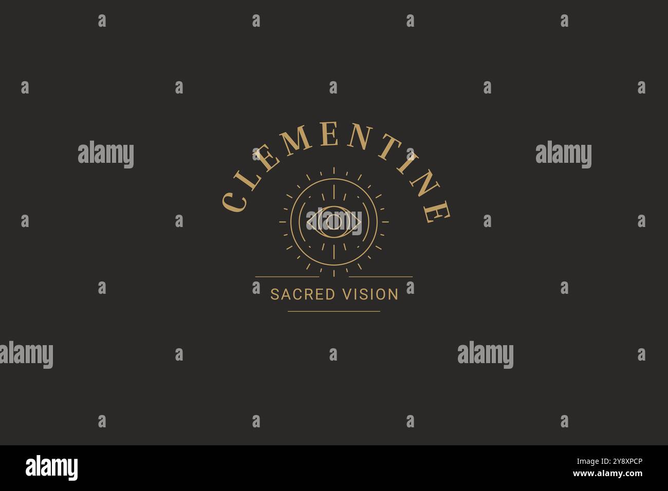 Magic all seeing eye fashion line art logo design template for beauty ...