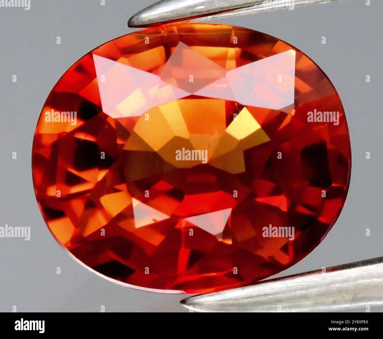 Radiant Orange Garnet Gemstone Captured in Brilliant Detail Stock Photo ...