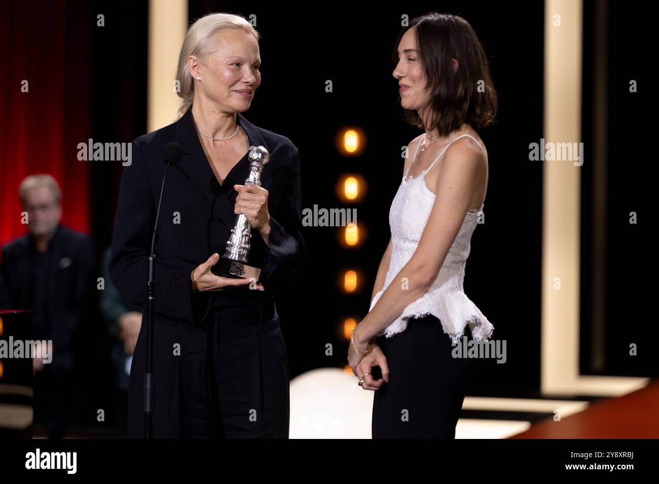 Pamela Anderson and Gia Coppola attend the closing ceremony during the ...