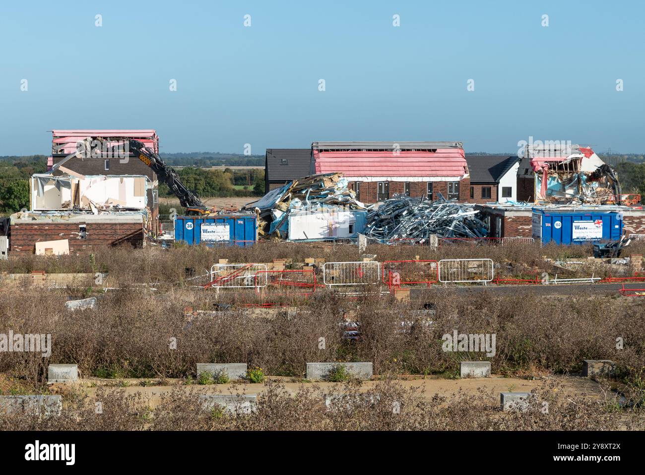 Fossetts Way, Southend on Sea, Essex, UK. 7th Oct, 2024. Demolition is ...