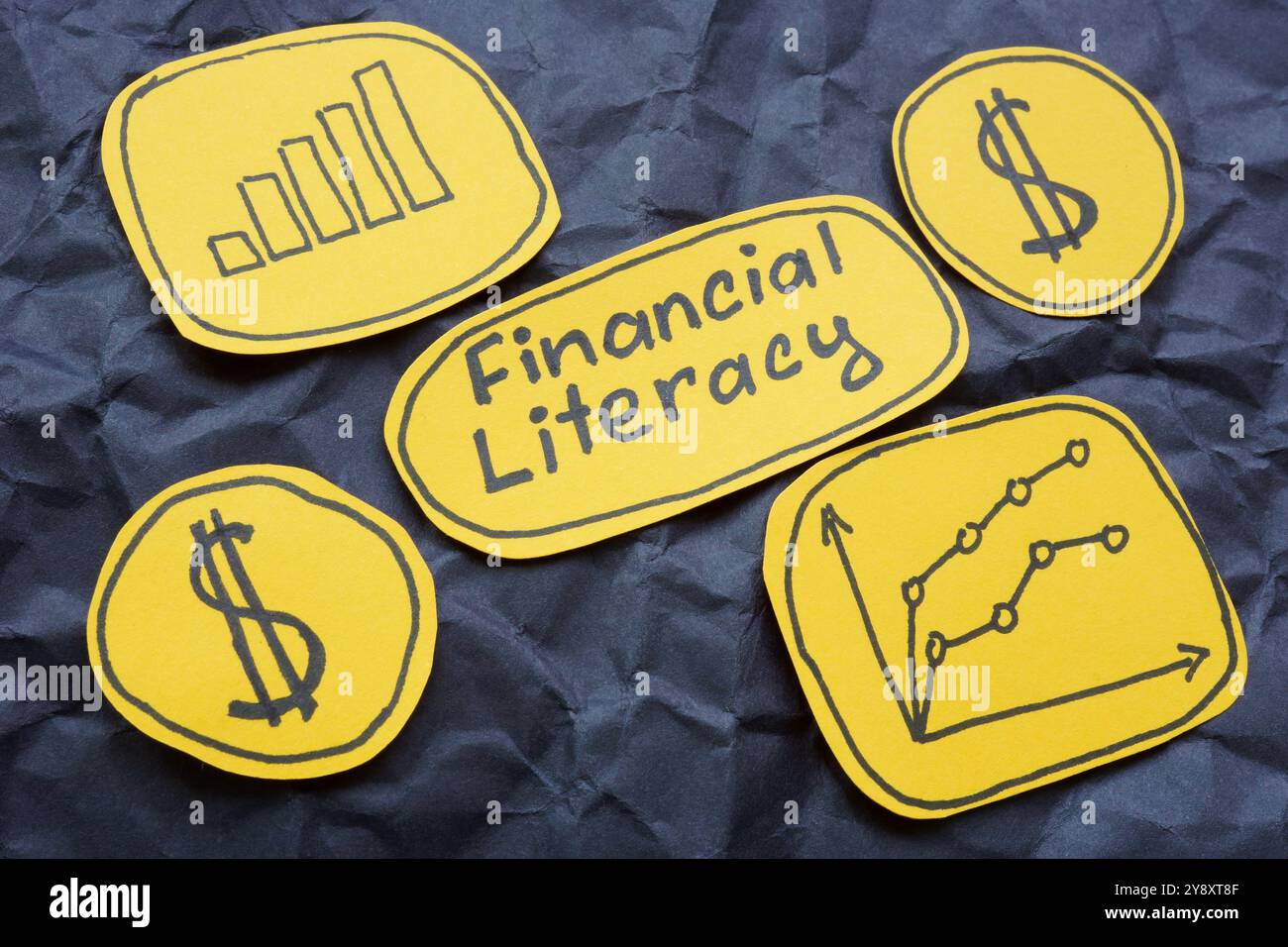 Chart and diagrams with the phrase financial literacy Stock Photo - Alamy