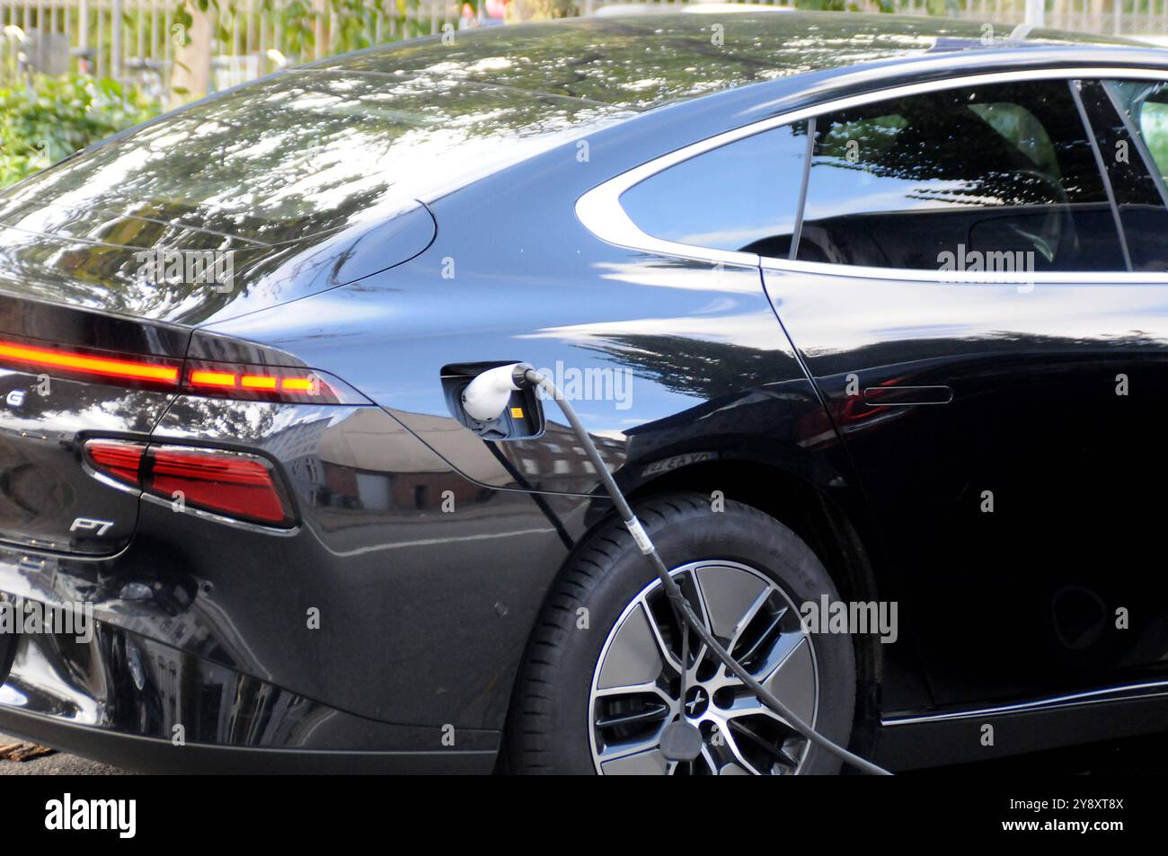 Copenhagen/ Denmark/07 October 2024/Electric cars ccharge station at ...