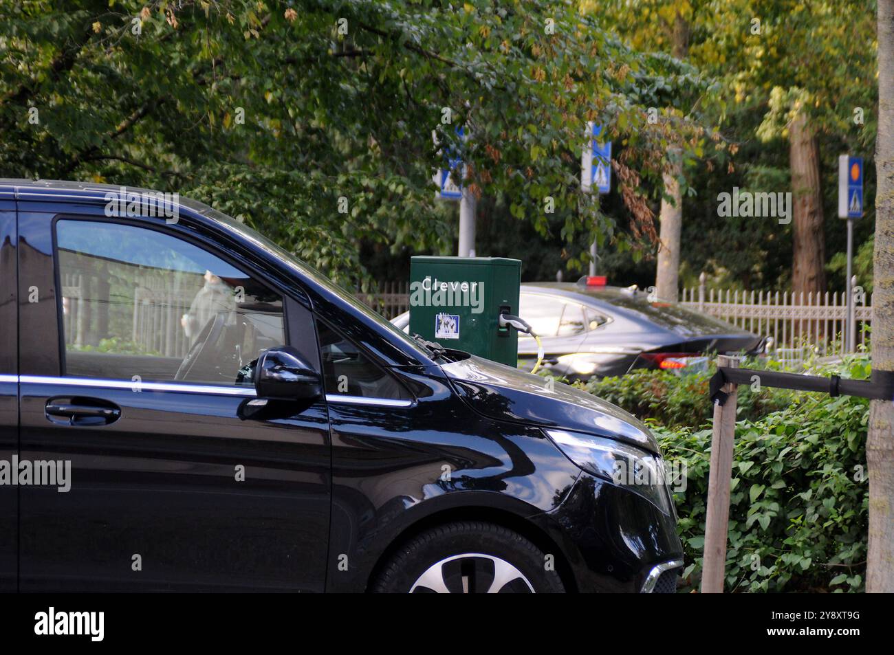 Copenhagen/ Denmark/07 October 2024/Electric cars ccharge station at ...
