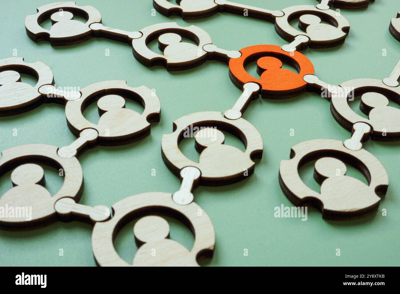 Figure connected to others. Represents community and shared goals Stock ...