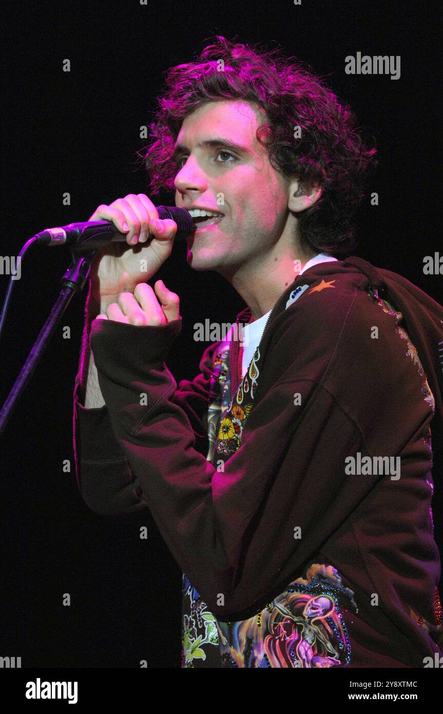 Milan Italy 12/04/2007: Mika,English singer , during the live concert ...