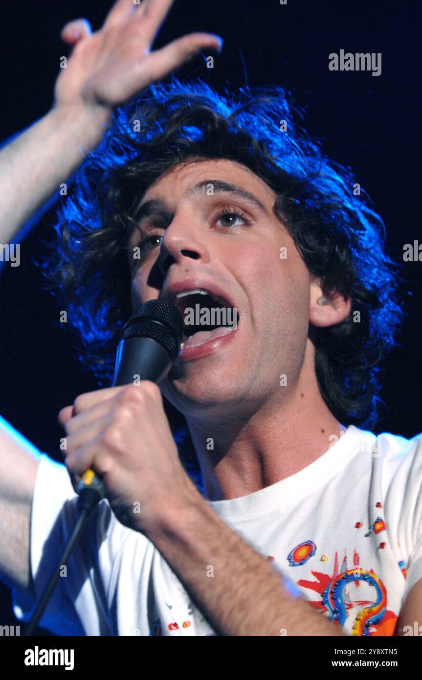 Milan Italy 12/04/2007: Mika,English singer , during the live concert ...