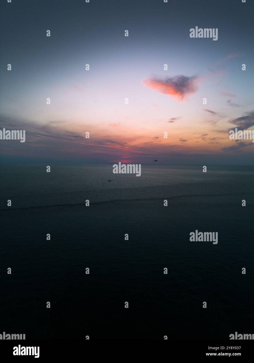 Aerial view ocean dusk captured hi-res stock photography and images - Alamy