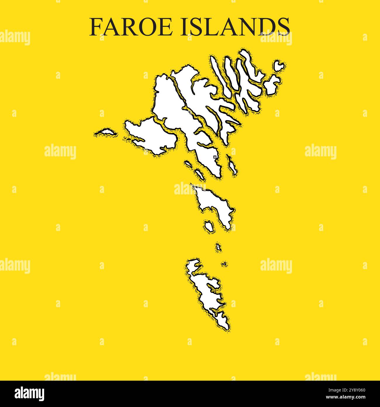 Vintage Map of Faroe Islands. Hand drawn. vector Stock Vector Image ...