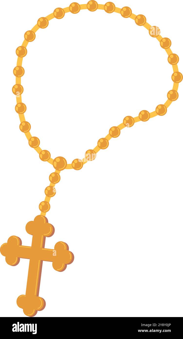 rosary with cross symbol of catholic religion Stock Vector Image & Art ...