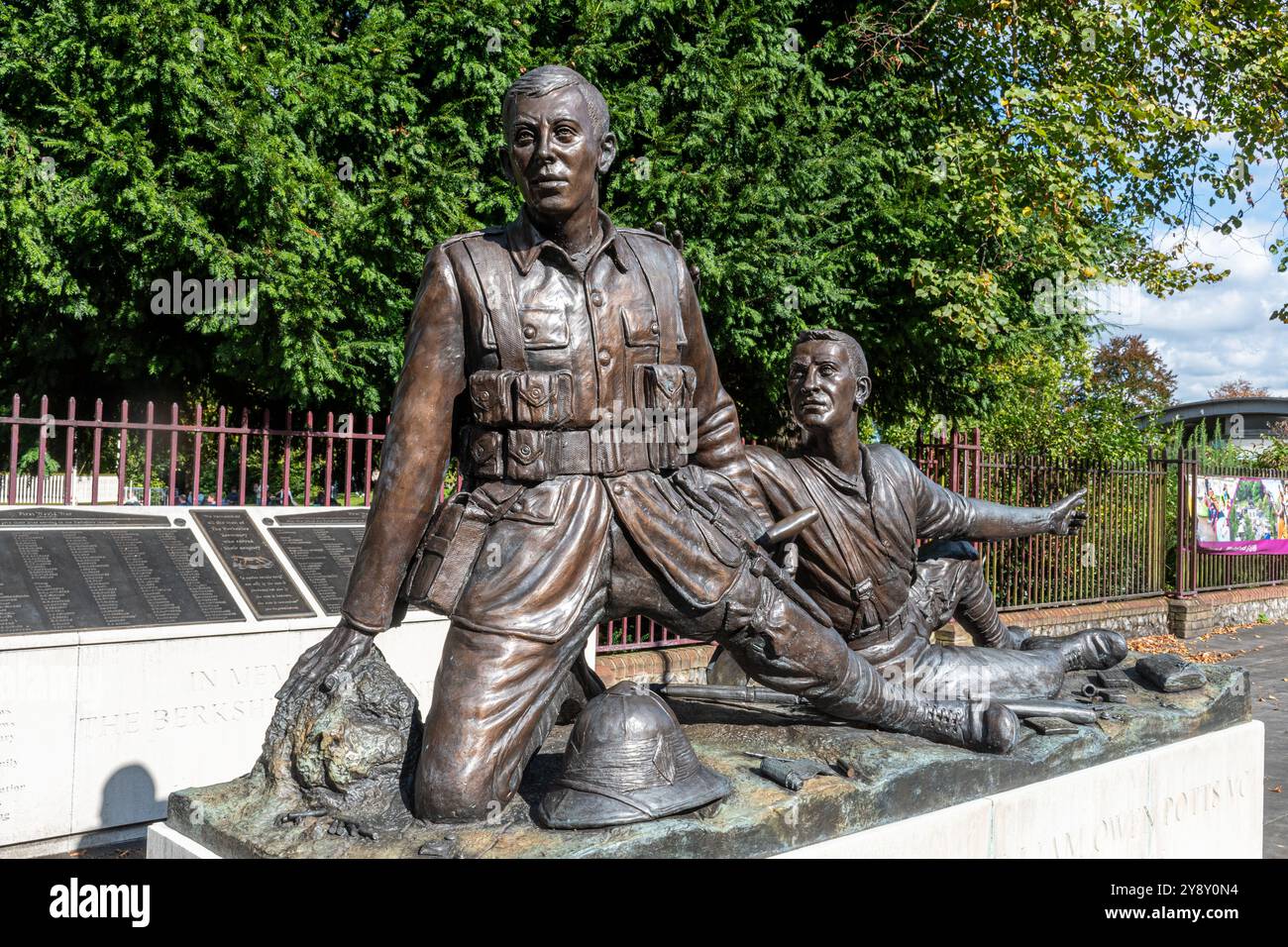 Bronze statue or sculpture of WW1 Victoria Cross hero Trooper Frederick ...