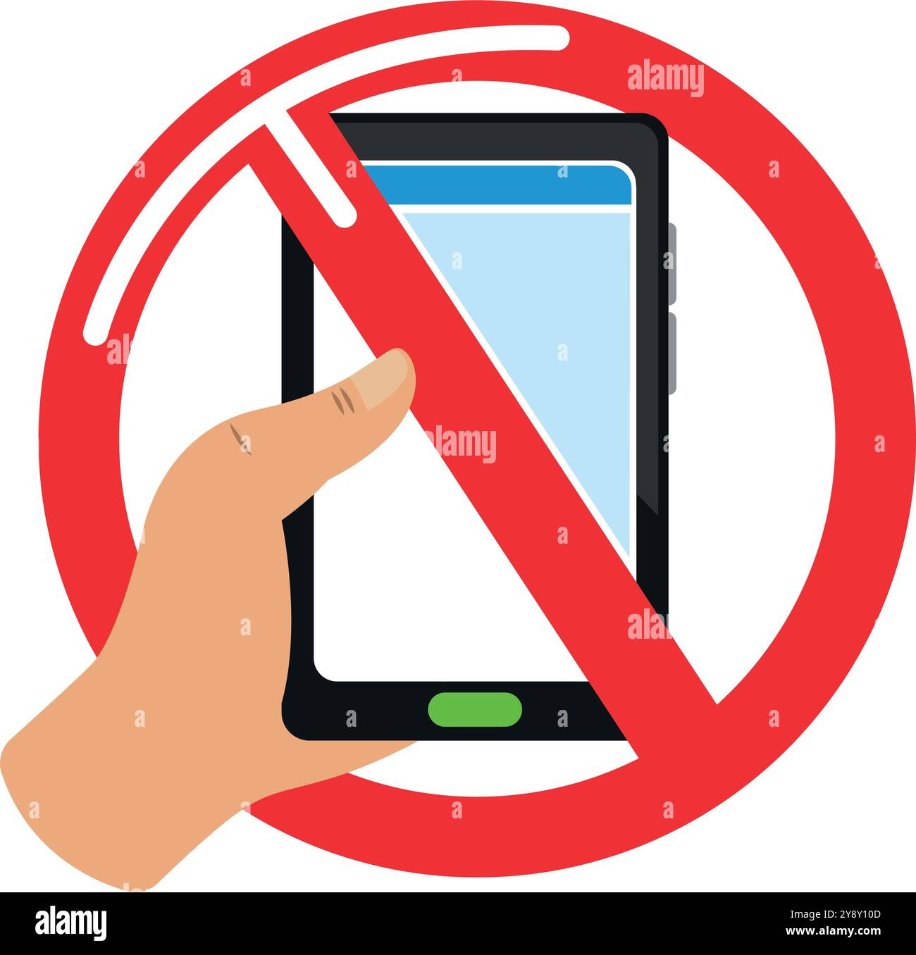 dont use smartphone warning sign Stock Vector Image & Art - Alamy