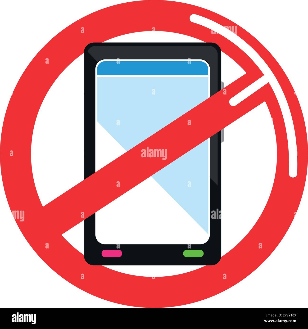 no smartphone sign Stock Vector Image & Art - Alamy