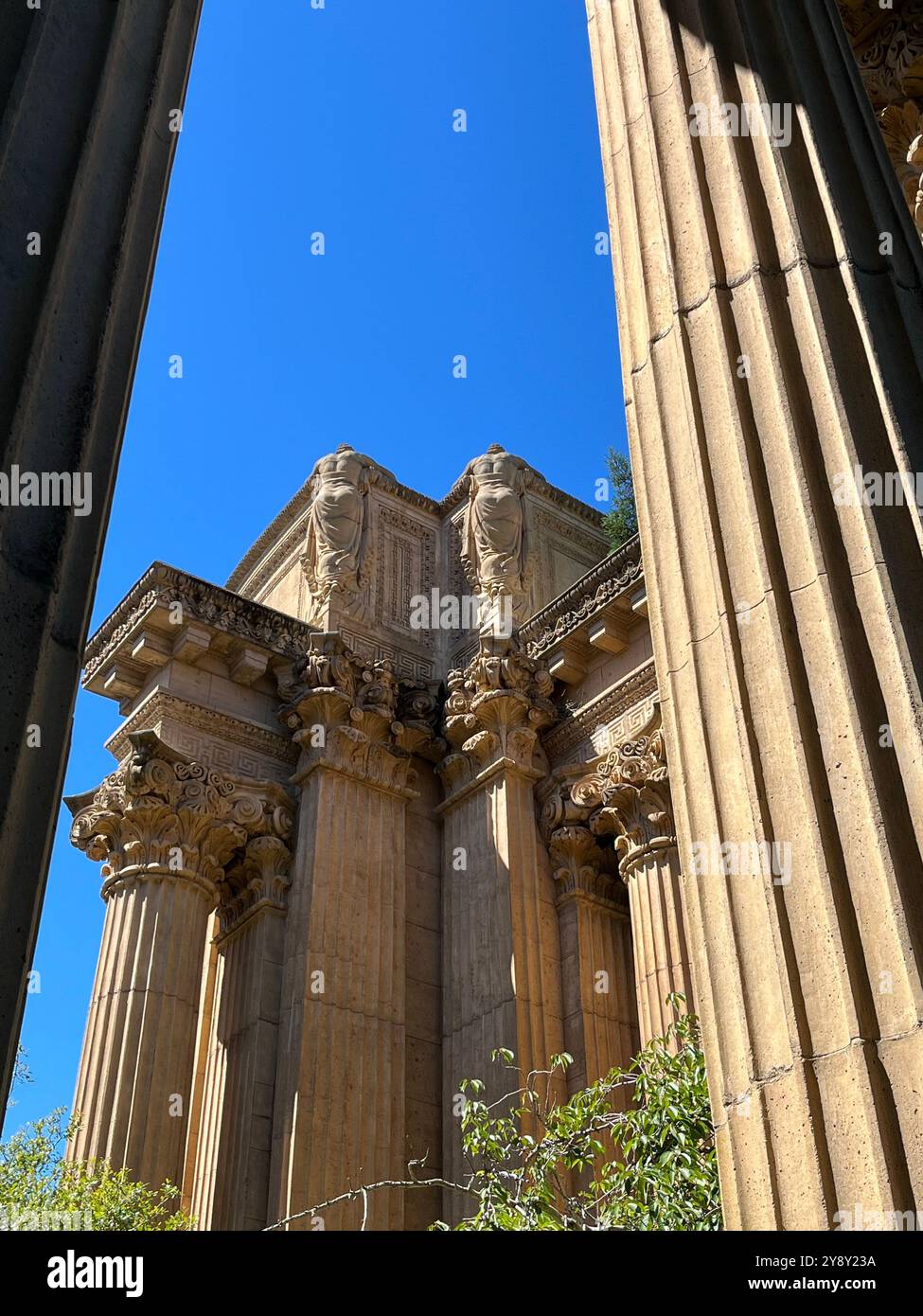 Colonnades at The Palace of Fine Arts built originally in 1915 and ...