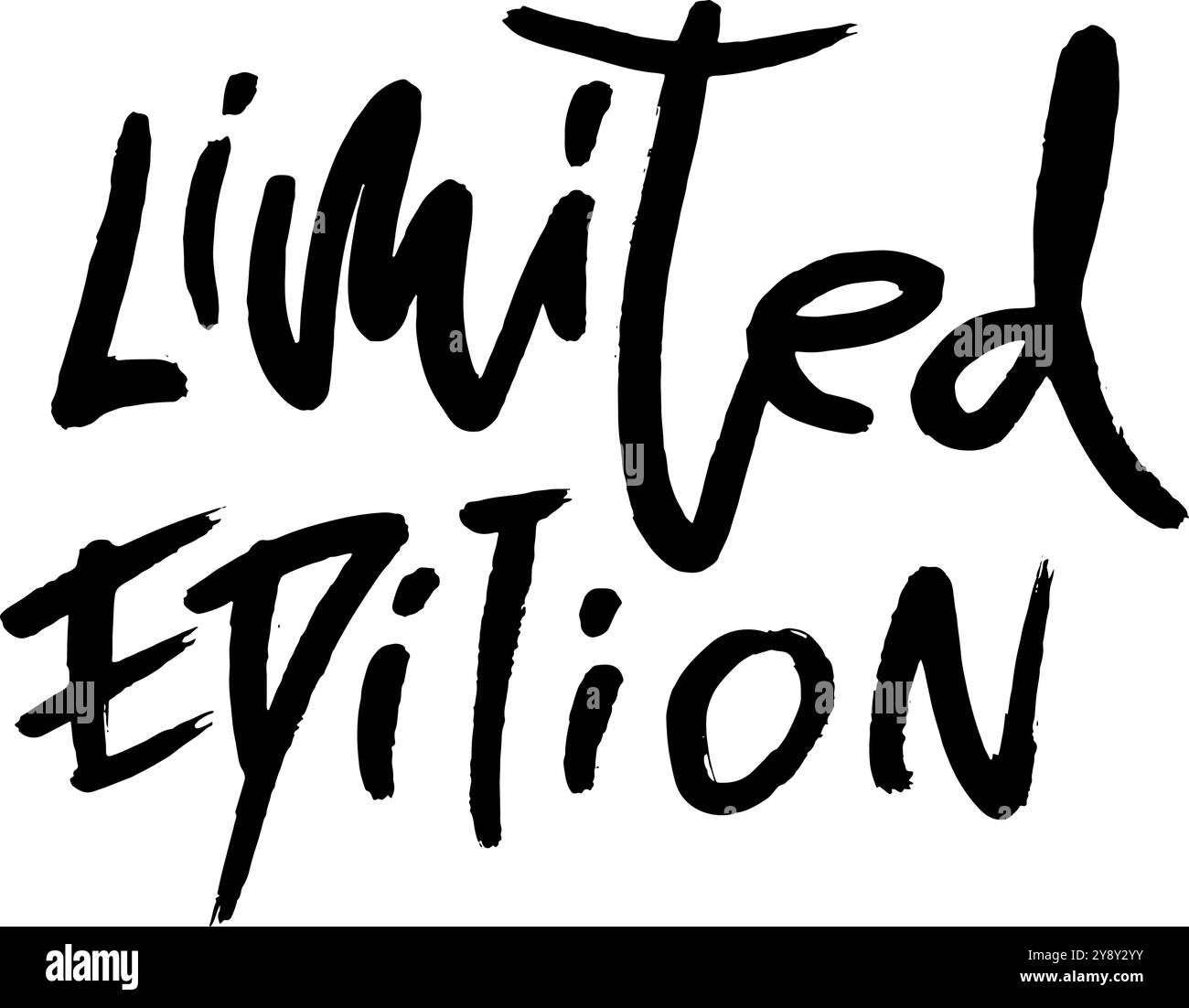Limited Edition Dry Brush Modern Lettering Design Stock Vector Image ...