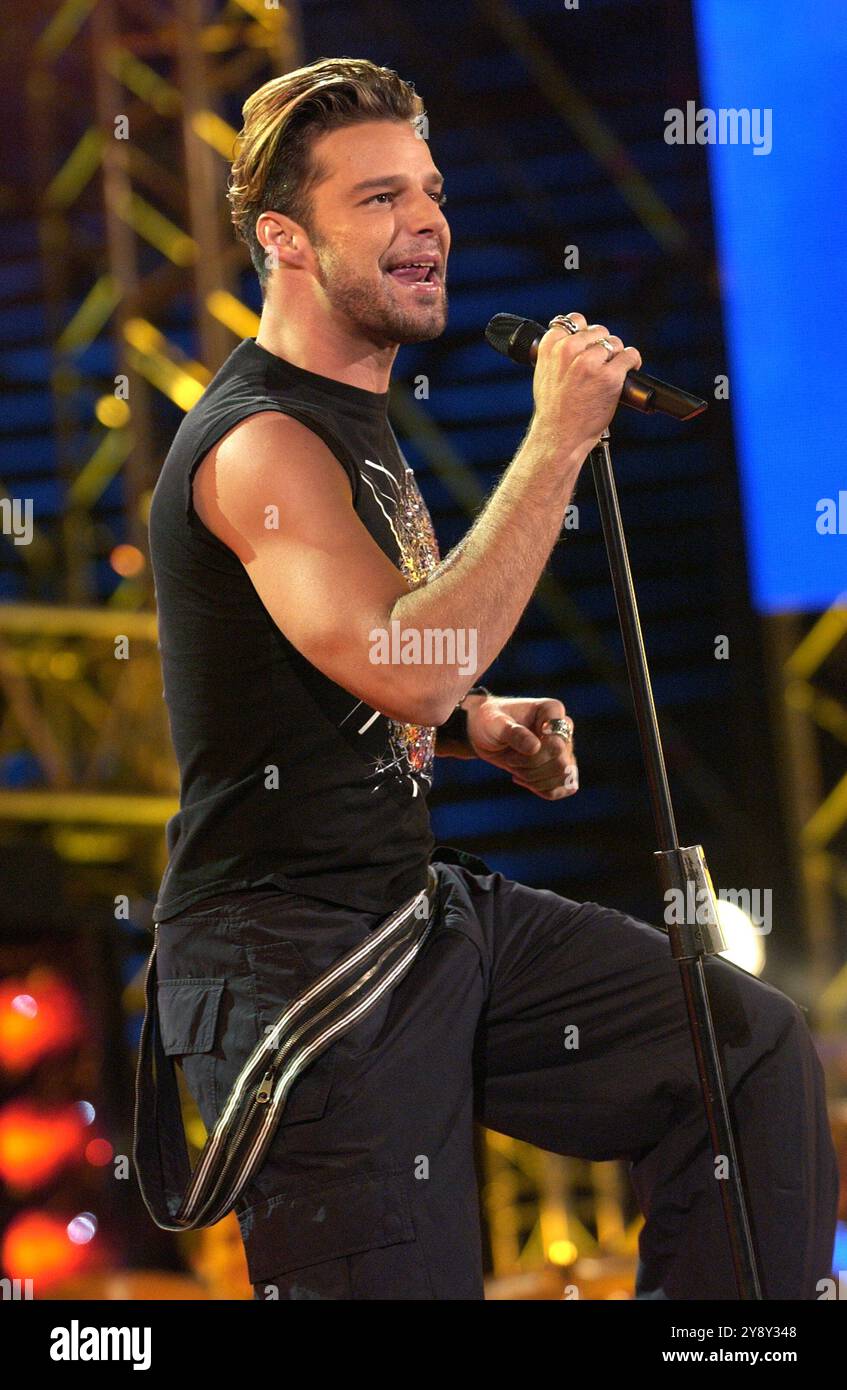 Verona Italy 21/09/2003: Ricky Martin,Puerto Rican singer,during the ...