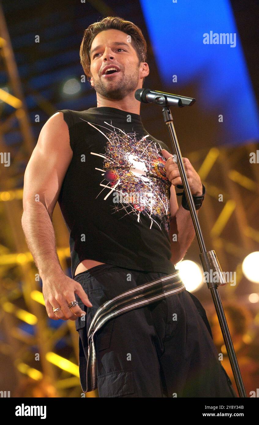 Verona Italy 21/09/2003: Ricky Martin,Puerto Rican singer,during the ...