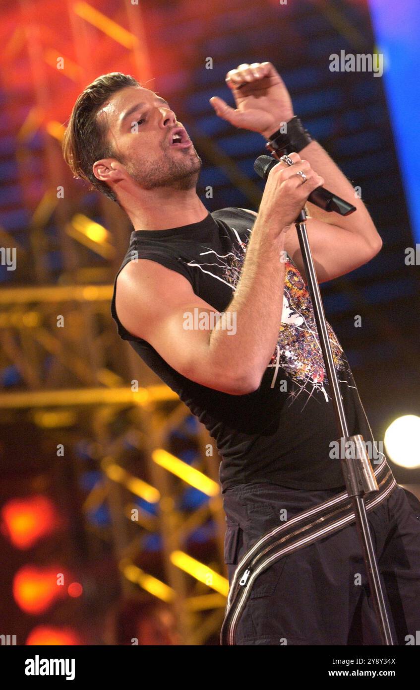 Verona Italy 21/09/2003: Ricky Martin,Puerto Rican singer,during the ...