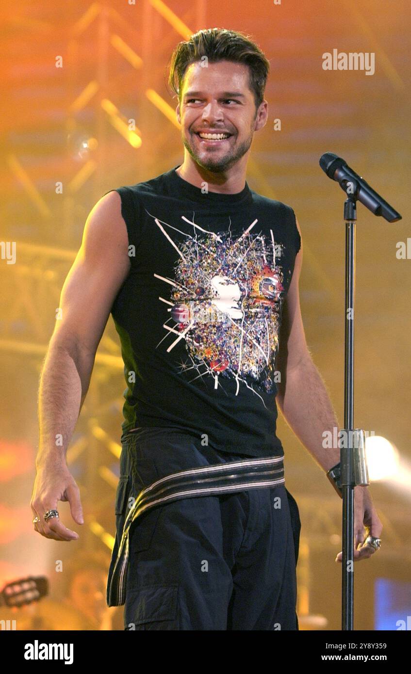 Verona Italy 21/09/2003: Ricky Martin,Puerto Rican singer,during the ...