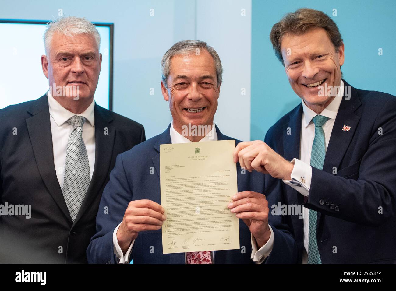 London, England, UK. 7th Oct, 2024. Reform UK Leader Nigel Farage ...