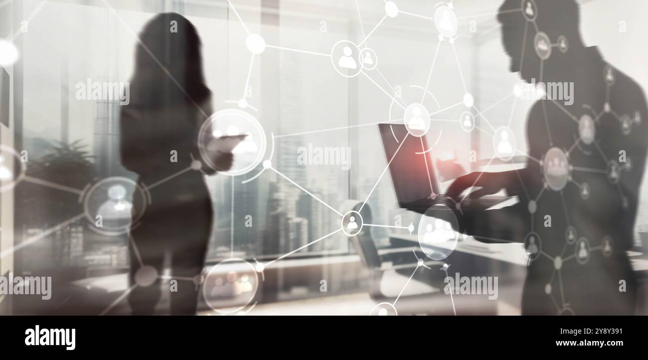 People network connection. Network work connections concept Stock Photo ...