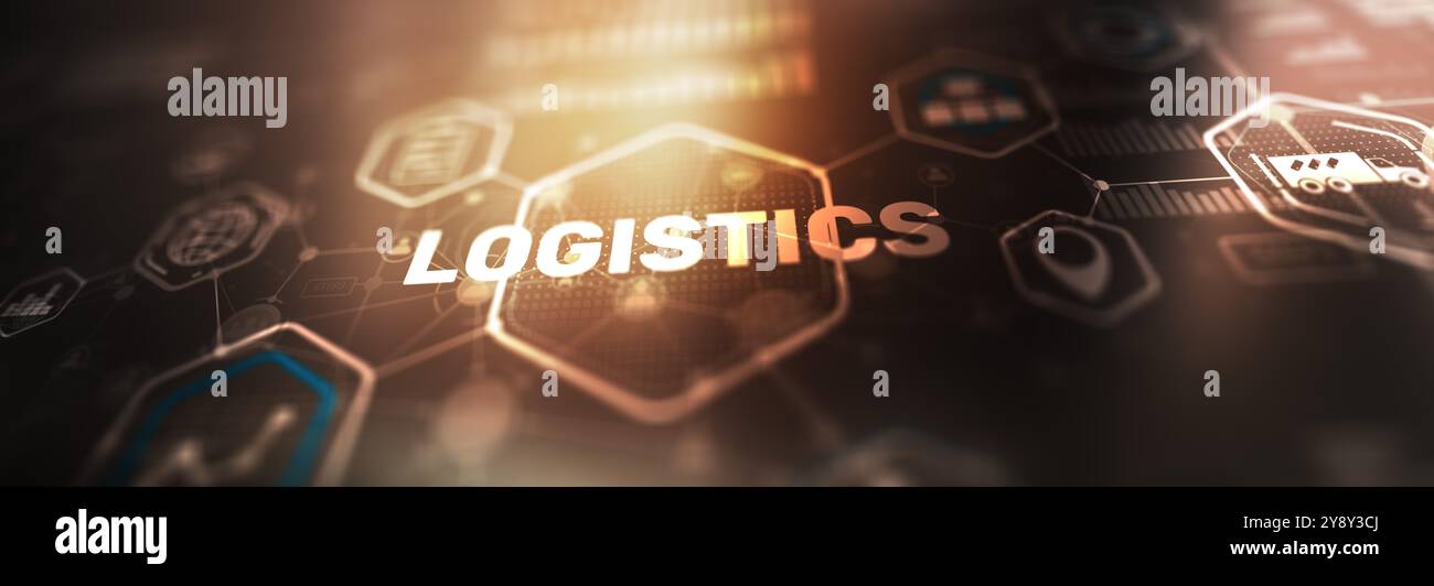 Smart logistics Innovation concept. Global logistics partnership ...