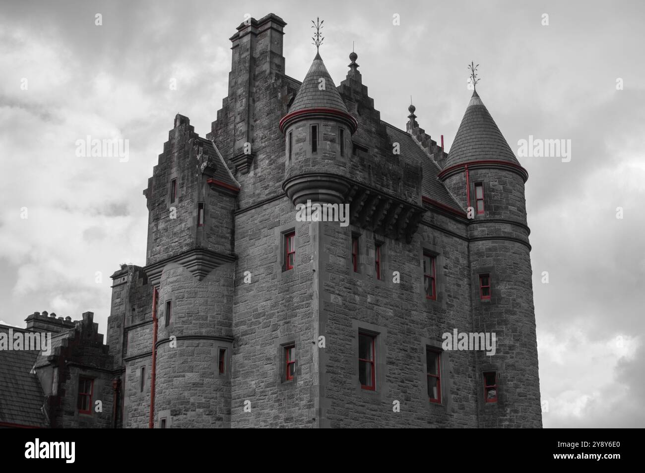 Victorian fort with red accents Stock Photo - Alamy