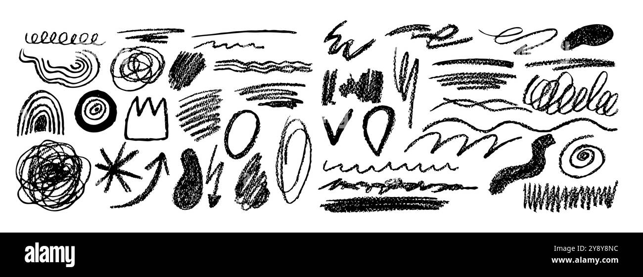 Set of scribble Stock Vector Image & Art - Alamy