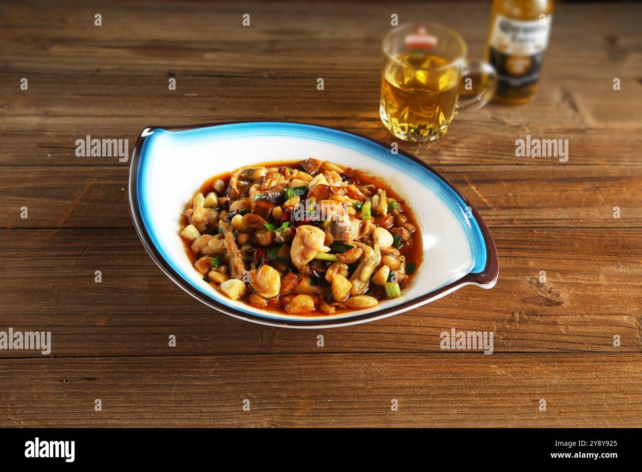 Frog with Pickled Pepper, bullfrog in sour soup Stock Photo - Alamy