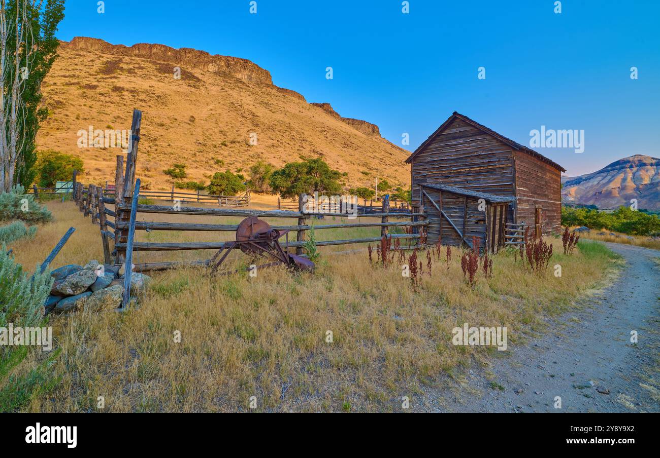 Old Barn and Corral at Birch Creek Ranch, Oregon Stock Photo - Alamy