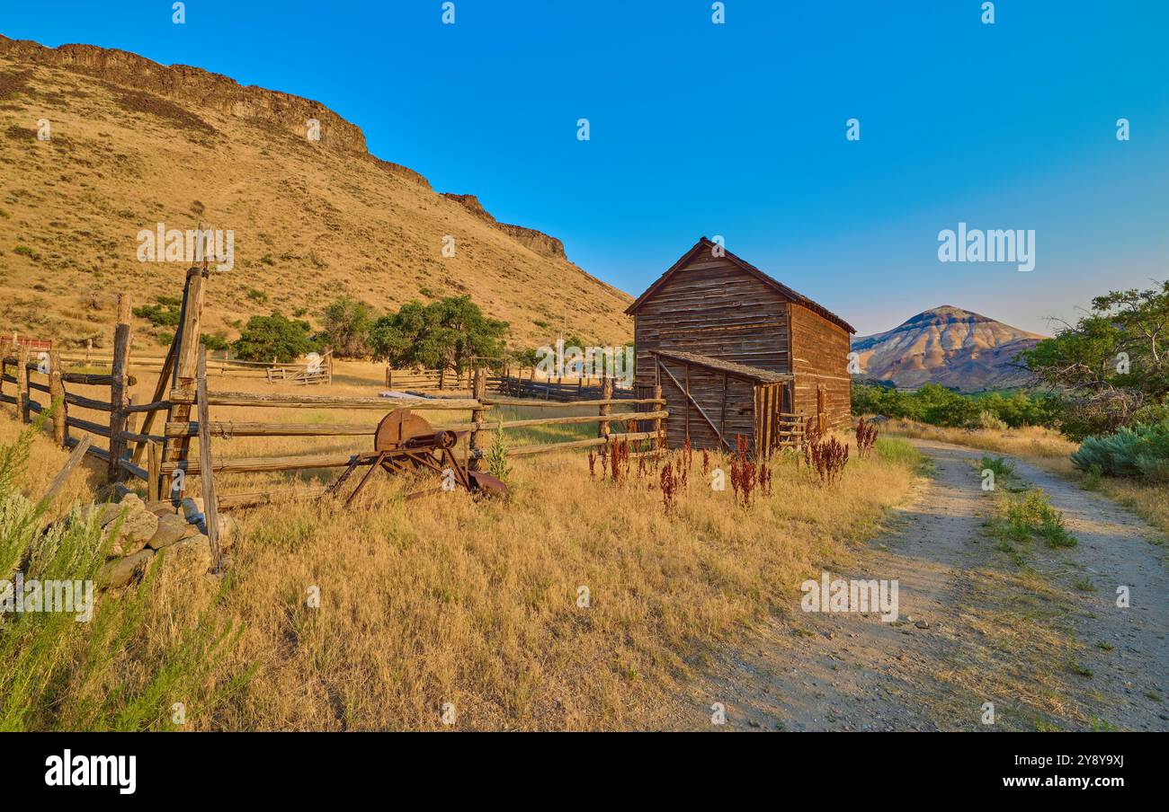 Old Barn and Corral at Birch Creek Ranch, Oregon Stock Photo - Alamy