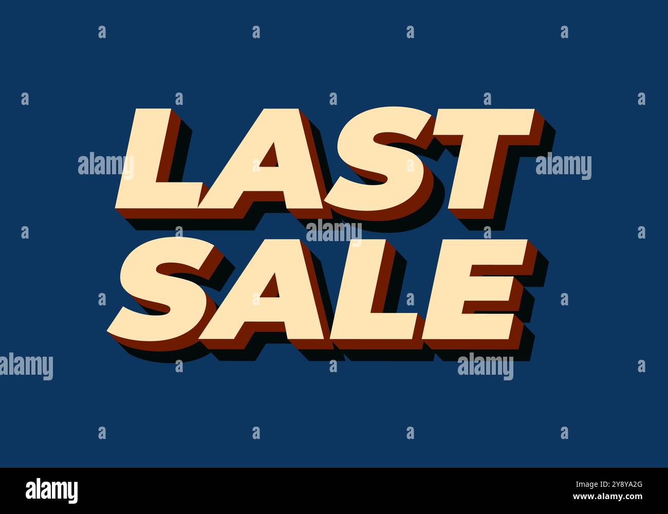 Last sale. Text effect design for ads purpose in 3D style Stock Vector ...