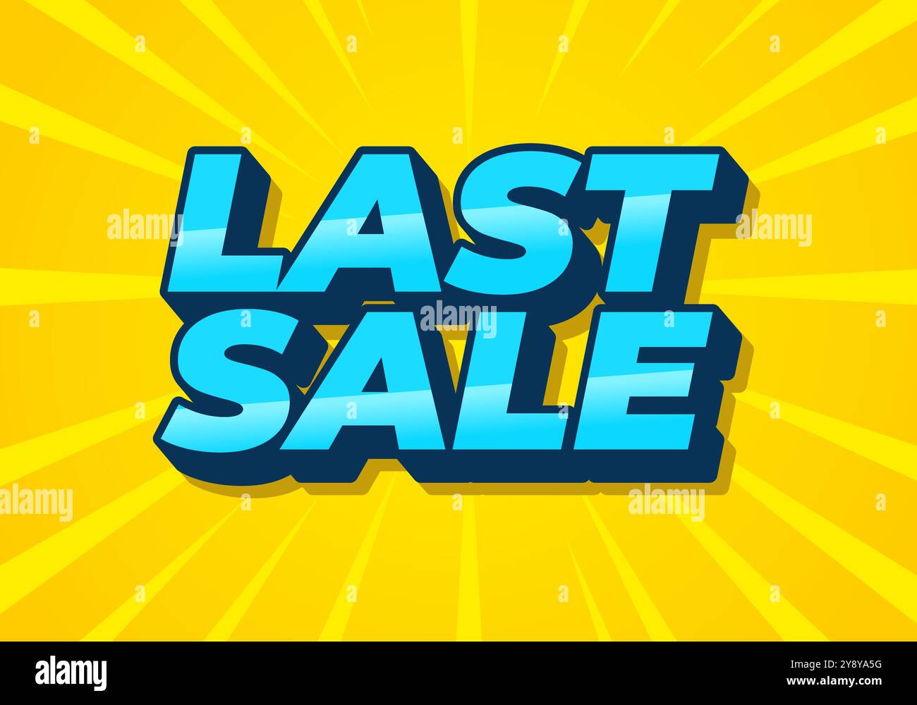 Last sale. Text effect design for ads purpose in 3D style Stock Vector ...