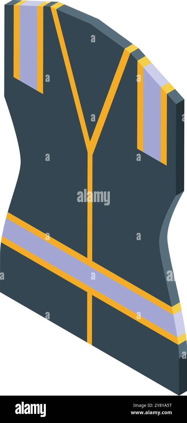 Isometric icon of a reflective workwear vest, highlighting its role in ...