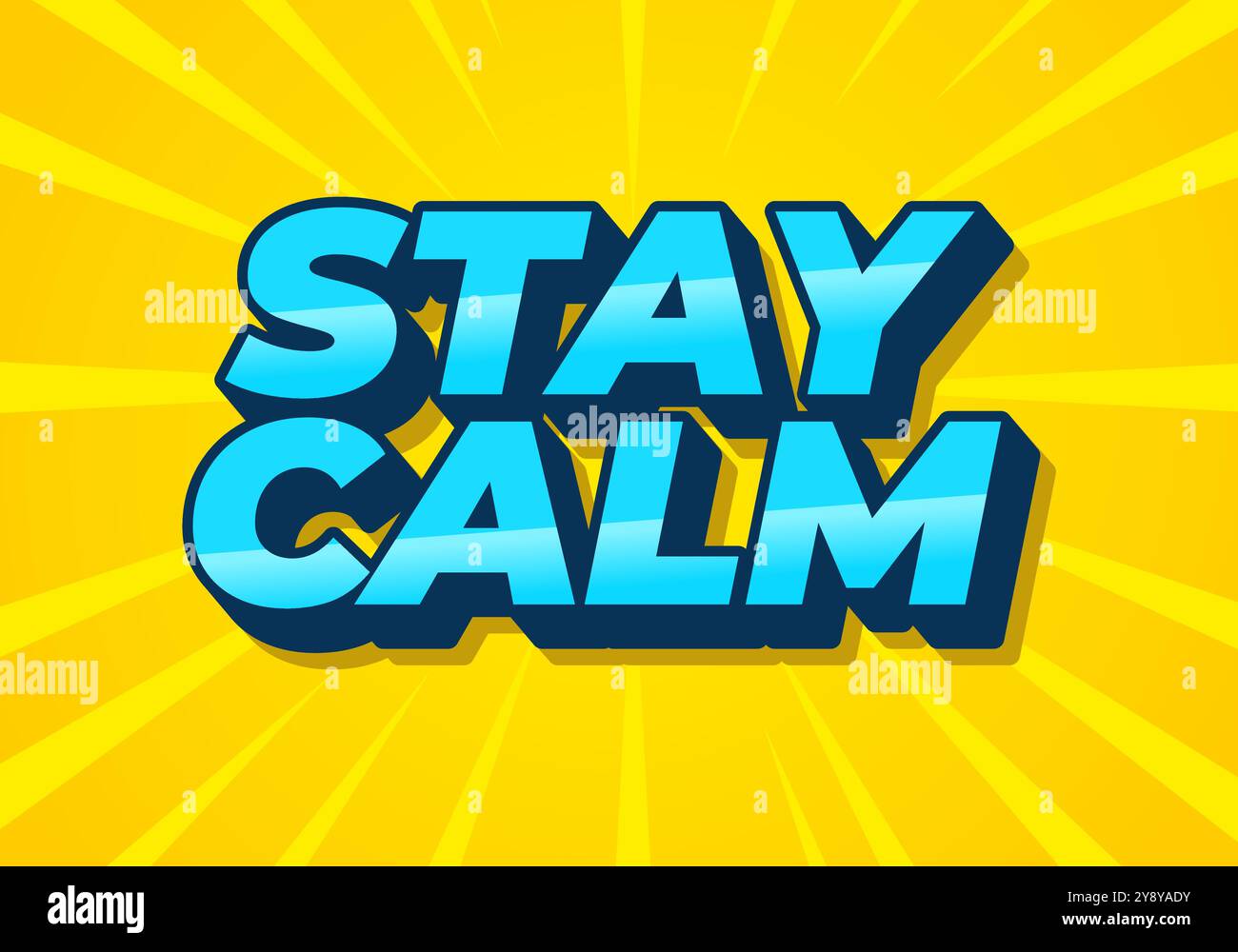 Stay calm. Text effect design in 3D style with good colors Stock Vector ...