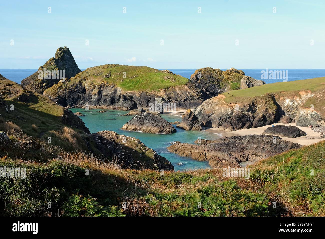 Kynance Cove on the Lizard Peninsula, Cornwall, UK Stock Photo - Alamy
