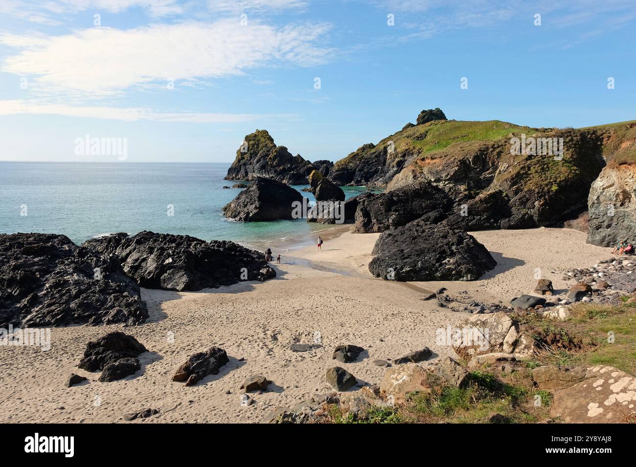 Kynance Cove on the Lizard Peninsula, Cornwall, UK Stock Photo - Alamy